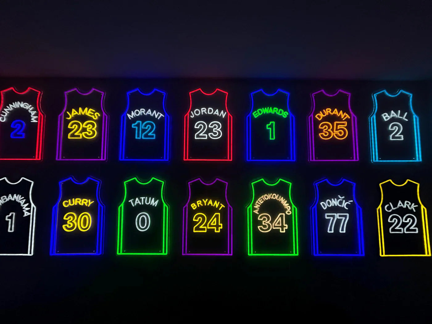 Customized Football/Soccer/Baseball/Basketball Jersey LED Neon Lights ...